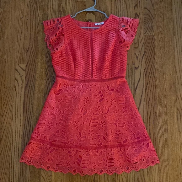 BB Dakota | Dresses | Bb Dakota Coral Lace Mini Dress | Poshmark